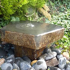 Large Basalt Column Water Feature with Plinth
