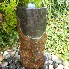 Small Basalt Column Water Feature with Plinth