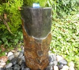Small Polished Basalt Column Water Feature with Plinth