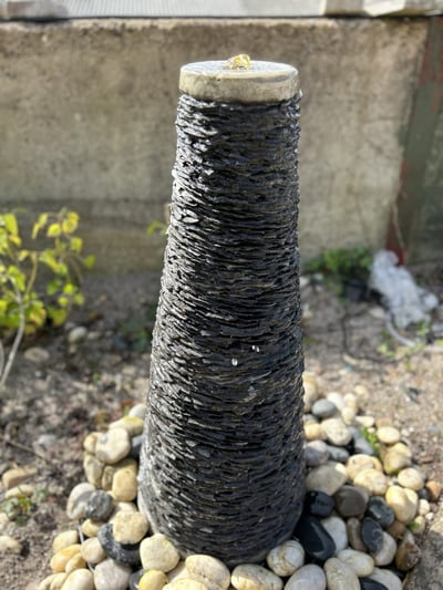 Large Slate Column Water Feature | Garden Ornaments
