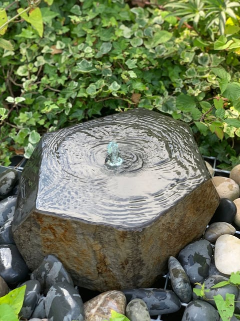 Hexagonal Basalt Water Feature | Garden Ornaments
