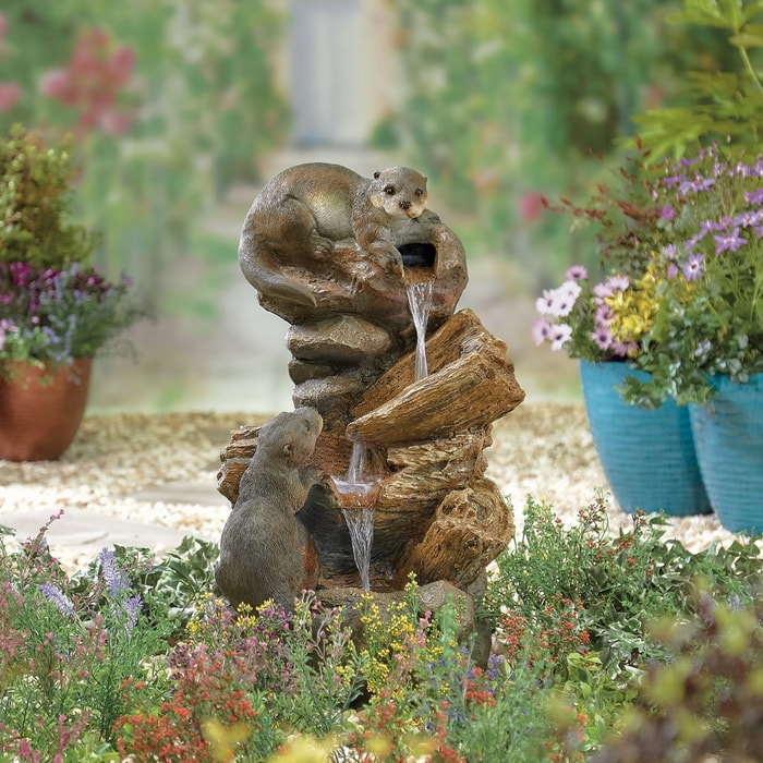 Baby Otter Self Contained Water Feature | Garden Ornaments