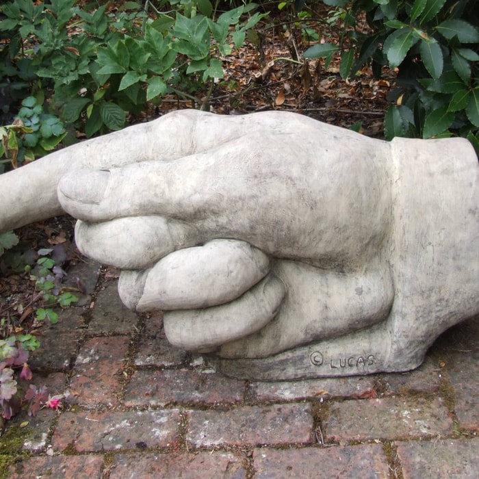 Pointing Hand Stone Statue | Garden Ornaments