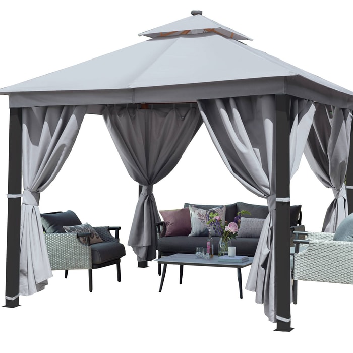 Garden Must Haves 3m Luxury Gazebo in Grey
