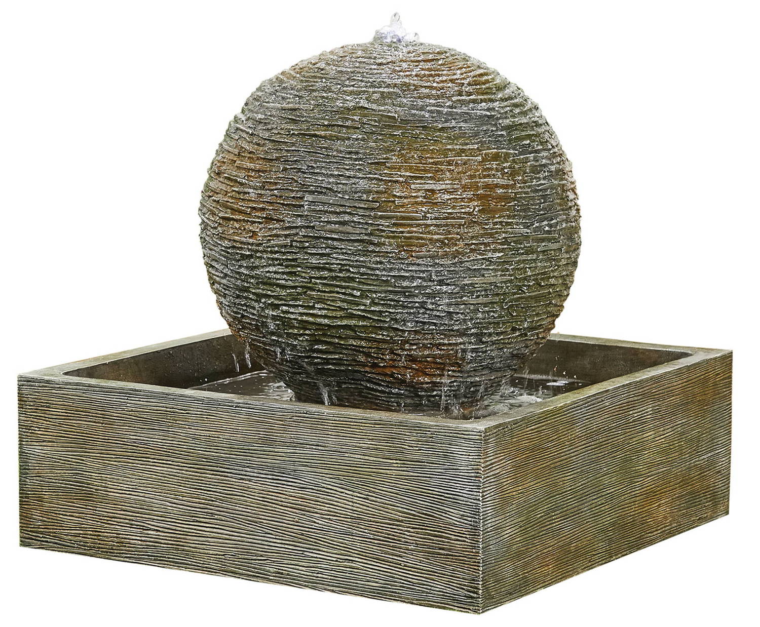 Large Rustic Sphere Grey Granite Sphere Water Feature